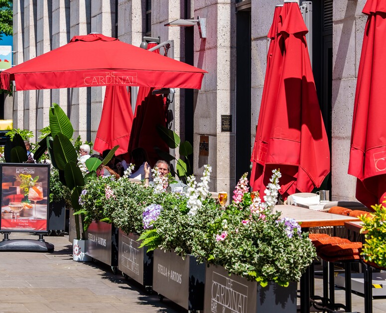 Cardinal Bar & Kitchen Terrace. Enjoy A Delicious Aldgate Summer Stella ...